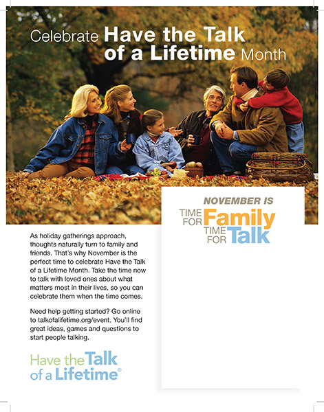 Time for Family – Outdoor Family – Blank ad | Funeral and Memorial ...